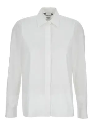 Max Mara Straight-cut Cotton Poplin Shirt - Multicolor