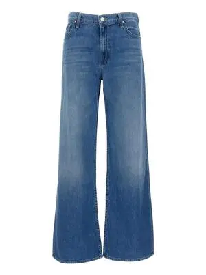 MOTHER The Rerun Zip Sneak Jeans - Blue