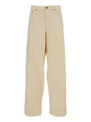 HAIKURE Bethany Twill Wide Leg Pants - Brown