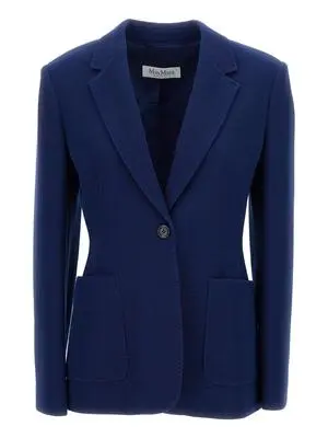 Max Mara Utility Jersey Jacket - Blue