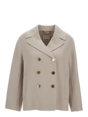 Max Mara Margot Double-breasted Coat - White