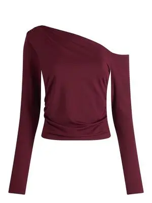 TALA 365 Cupro Gathered Long Sleeve Top - Port