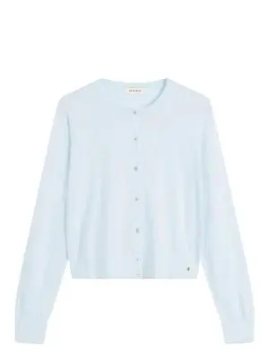 ANINE BING Moni Crop Cardigan - Light Blue