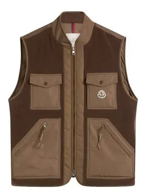 Moncler Karakai Teddy Fleece Vest - Brown