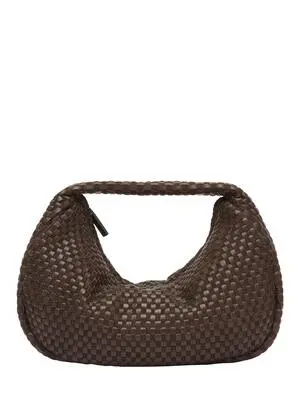 ST. AGNI Lattice Weave Mini Bon Bon Bag - Coffee
