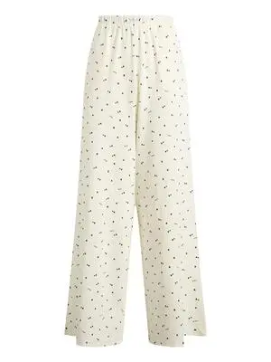 TALA Sleep Lounge Wide Leg Trousers - Ivory Printed