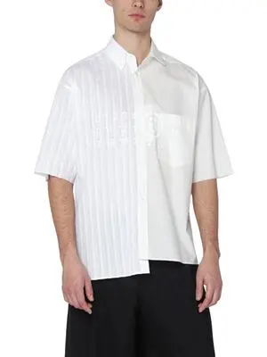 MAISON MARGIELA Two-tone Cotton Poplin Shirt - White