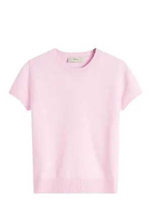 DUNST Fluffy Knitted T-shirt - Soft Pink