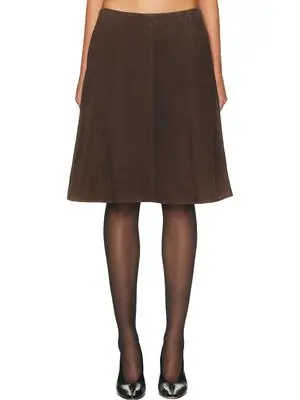 TOTEME Suede Skirt - Bark