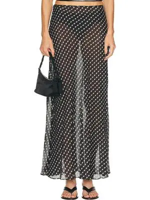 Staud Velma Skirt - Black Geo