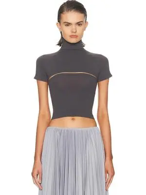 Alaïa Cut-out Top - Anthracite