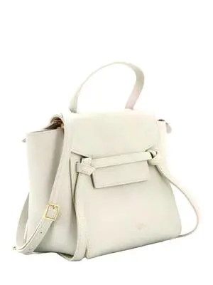 Celine Belt Bag Textured Leather Nano Shoulder Bag - Green