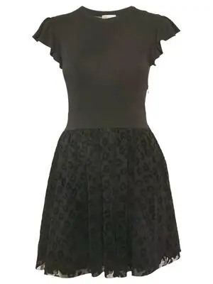 Valentino Garavani Animal-pattern Tulle Dress - Black