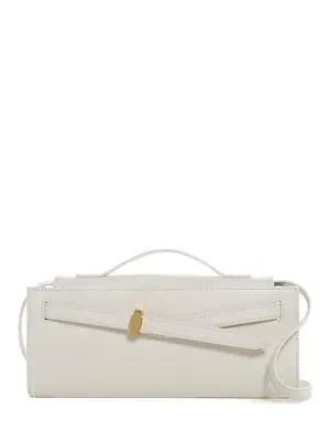Veronica Beard Dash Leather Clutch - Off White