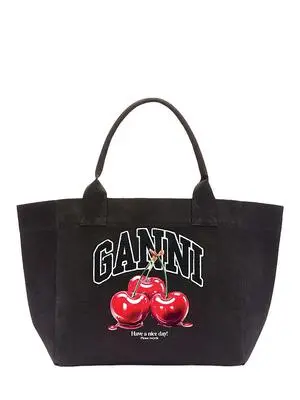 GANNI Trapeze Shopper Tote - Phantom