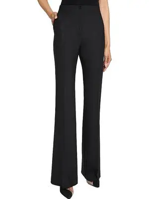 Santorelli Beth Flared Virgin Wool-stretch Pant - Black