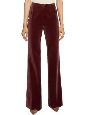Santorelli Elizabeth Flared Leg Velvet Pant - Dusty Mauve