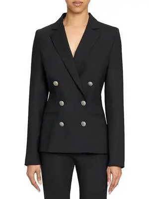 Santorelli Quinn Double-breasted Jacket - Black