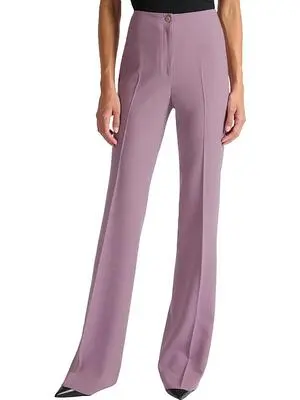 Santorelli Elizabeth Flared Leg Pant In Virgin Wool Stretch - Dusty Lilac