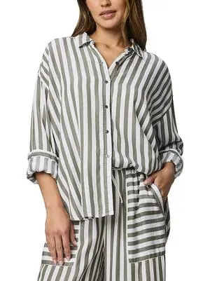 Splendid Ella Striped Shirt - Soft Vob/white