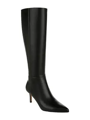 Veronica Beard Lisa Leather Tall Boots - Black