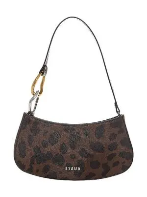 Staud Ollie Calf Hair Shoulder Bag - Leopard