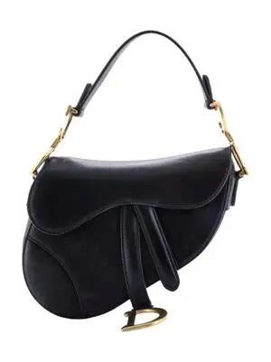 Dior Leather Saddle Mini Shoulder Bag - Black