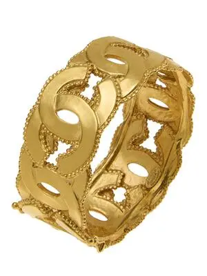 Chanel Bangle With 'cc' Logo Detailing - Gold