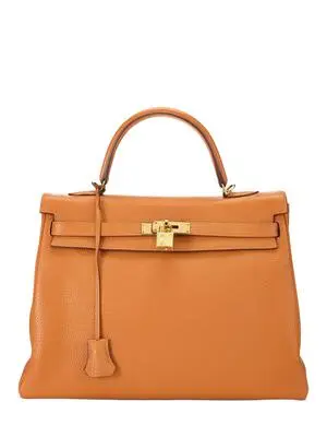 Hermès Clemence Kelly Retourne 35 - Orange