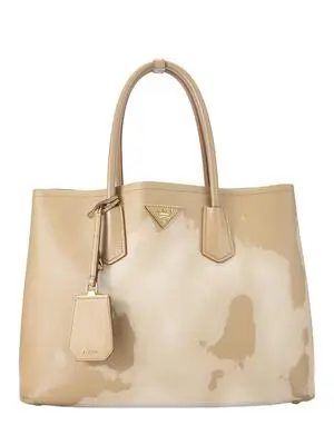 Prada Saffiano Double Bag - Beige