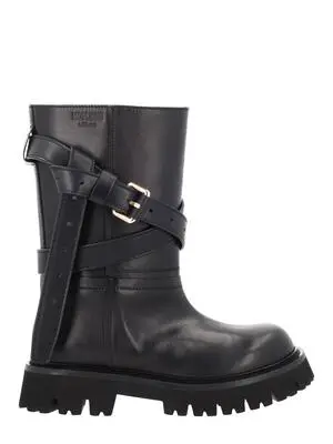 Moschino Tie-me Boots - Black