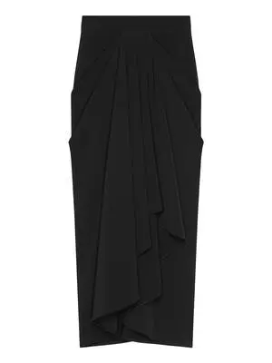 Givenchy Draped Midi Skirt - Black