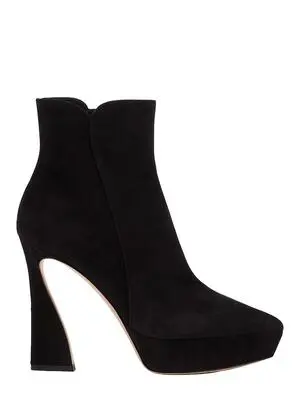 GIANVITO ROSSI Vertigo Suede Platform Ankle Boots