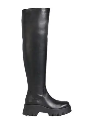 GIANVITO ROSSI Montey Leather Over-the-knee Platform Boots - Black
