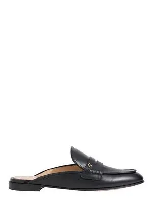 GIANVITO ROSSI Gianvito Rossi Florio Leather Slippers Black