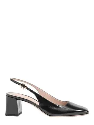 GIANVITO ROSSI Freeda 55 Leather Slingback Pumps - Black