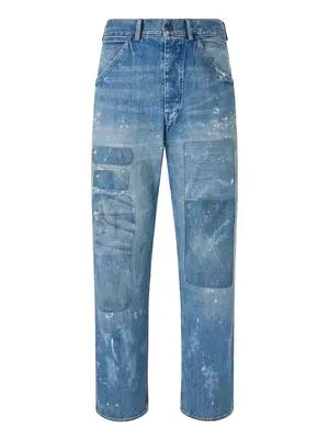 Polo Ralph Lauren Straight-leg Distressed Patchwork Jeans - Blue