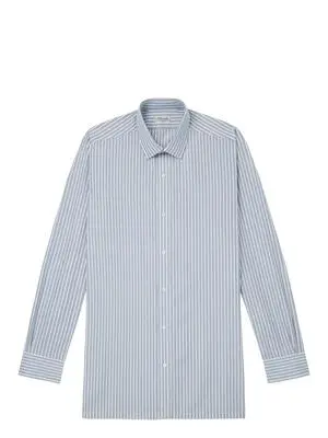 Charvet Striped Cotton-poplin Shirt - Blue