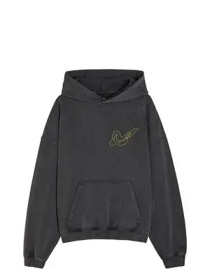 PICANTE Butterfly Hooded Cotton Sweatshirt - Black