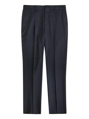 Sunspel Straight-leg Wool Trousers - Navy