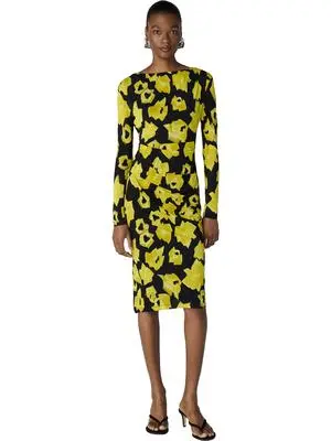 Diane Von Furstenberg Darrius Long Sleeve Dress - Laser Rose Absynth