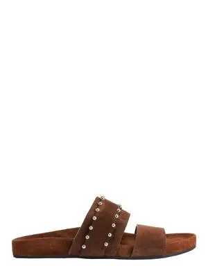GIUSEPPE ZANOTTI Ryan Studded Suede Sandals - Brown