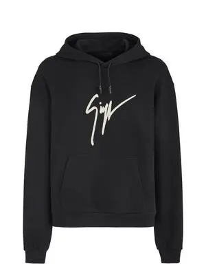 GIUSEPPE ZANOTTI Cotton Signature Print Hoodie