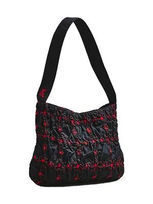 DAMSON MADDER Shirred Shoulder Bag - Black