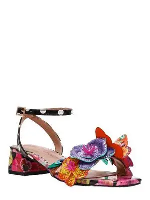 Betsey Johnson Maranda Ankle Strap Sandal - Black Multi
