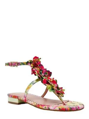 Betsey Johnson Kenedy Ankle Strap Sandal - Green Floral Multi