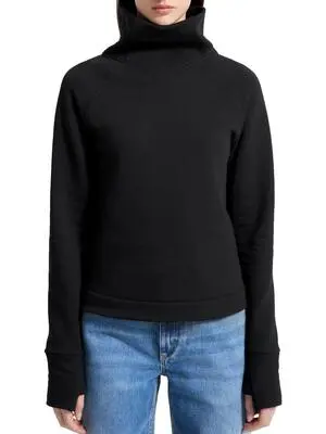 MARCELLA Washington Mock Neck Sweatshirt - Black