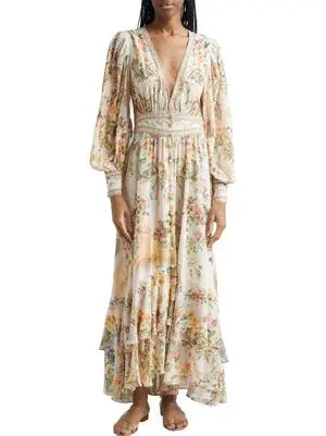 Camilla Silk Maxi Dress - Twilight In Istanbul