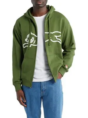 ICECREAM Zippy Graphic Zip Hoodie - Bronze Green