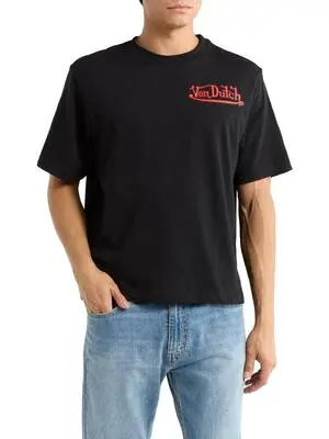VON DUTCH Oversize Graphic T-shirt - Jet Black